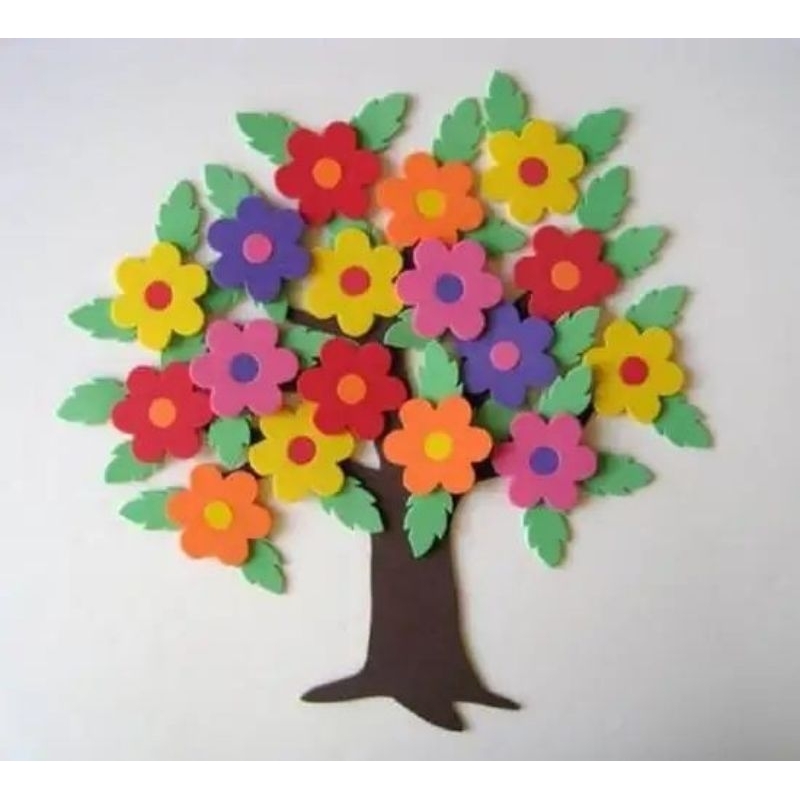 Flowering TREE CLASS DECORATIONS EVA SPONGE MATERIAL READY TO STICK ...