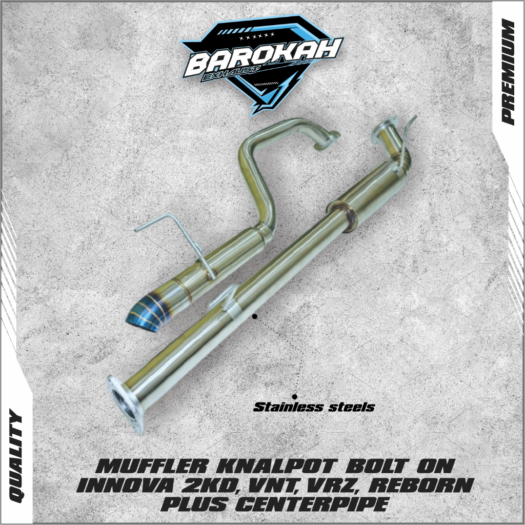 Tailpipe Exhaust BOLT ON INNOVA 2KD, VNT, VRZ, REBORN PLUS CENTERPIPE ...