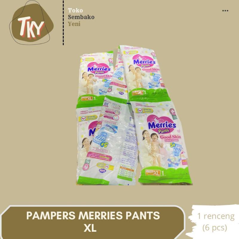 Pampers Merries Pants XL 1 | Shopee Malaysia