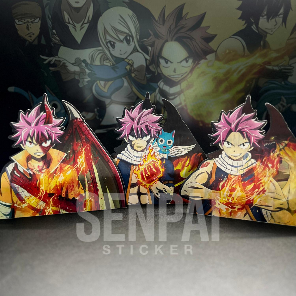 Fairy Tail SENPAI STICKER 3D Anime STICKER TER | Natsu Happy Water ...
