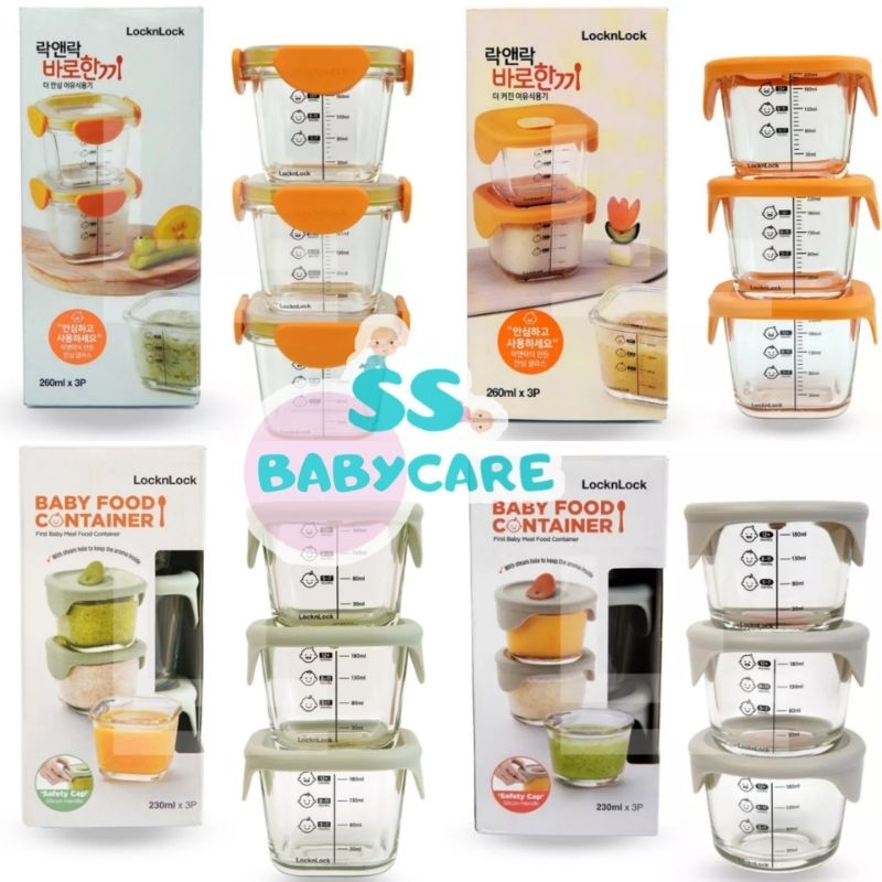 LocknLock Baby Food Container Borosilicate Glass / Lock & Lock Oven ...
