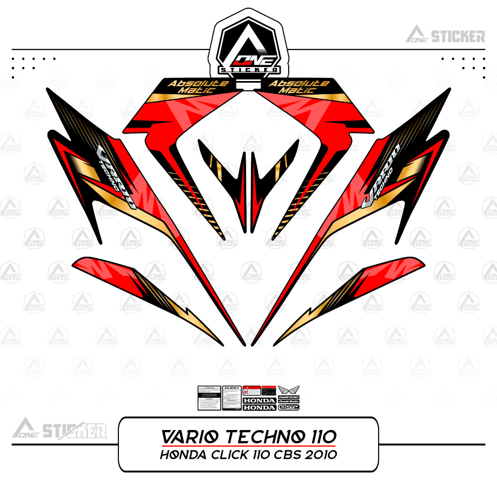 Striping VARIO TECHNO 110 / 1 / STICKER VARIO / STICKER / VARIO / 110 ...