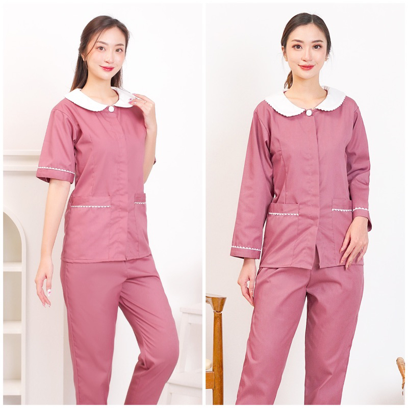 Marie Magenta nurse/nanny uniform/hotel spa uniform French style ...