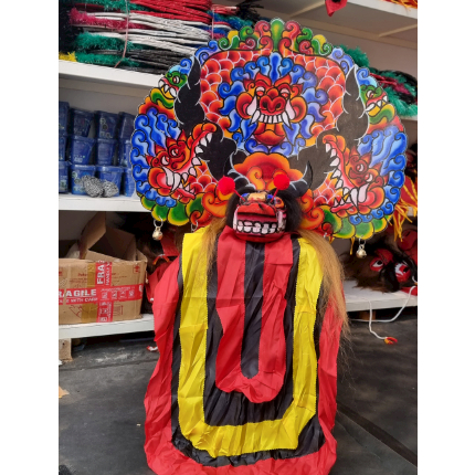 KAYU Wooden CAPLOK BARONGAN CORET BERBUT / LARGE JUMBO WOODEN BARONGAN ...