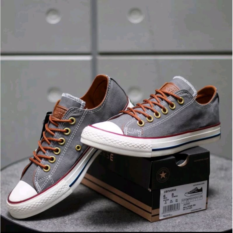 Converse Chuck Taylor All star Premium Low Gray Unisex Shoes | Shopee ...