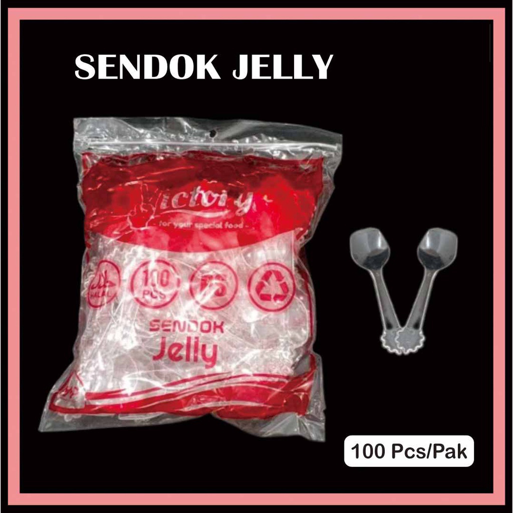 Spoon Pudding Jelly Ice Cream Ice Cream Clear Plastic - VICTORY (100pcs ...