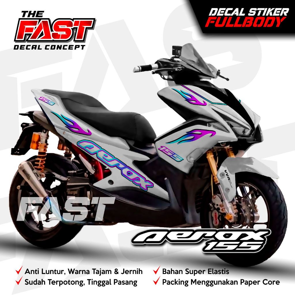 Aerox 155 full body decal stickers can be customized in color, etc ...