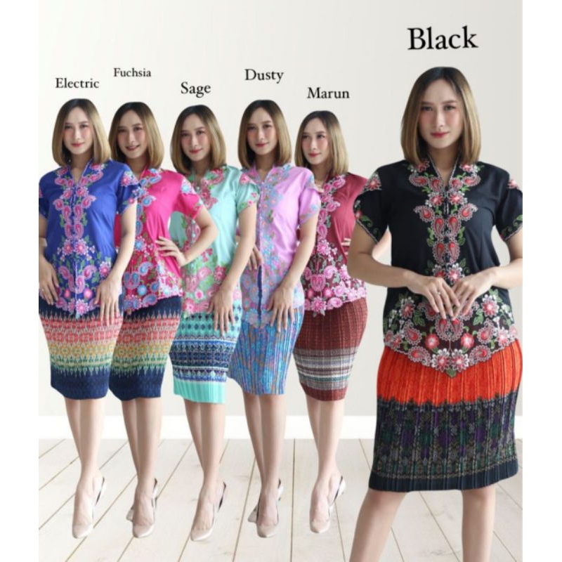 Short Embroidered KEBAYA Short Sleeve KEBAYA Christmas KEBAYA Latest ...
