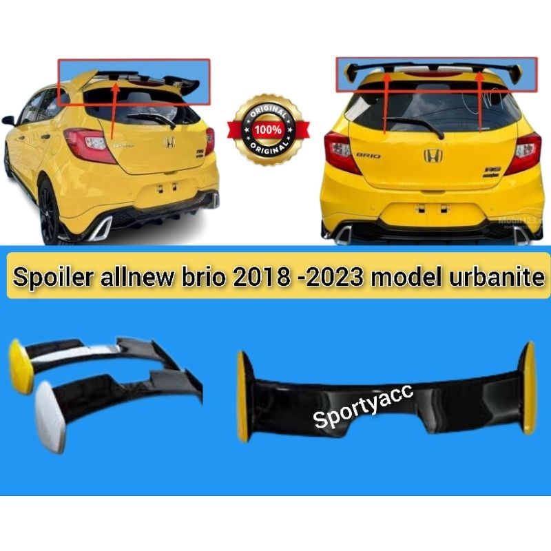 Spoiler allnew brio 2018 To 2024 original urbanite model | Shopee Malaysia