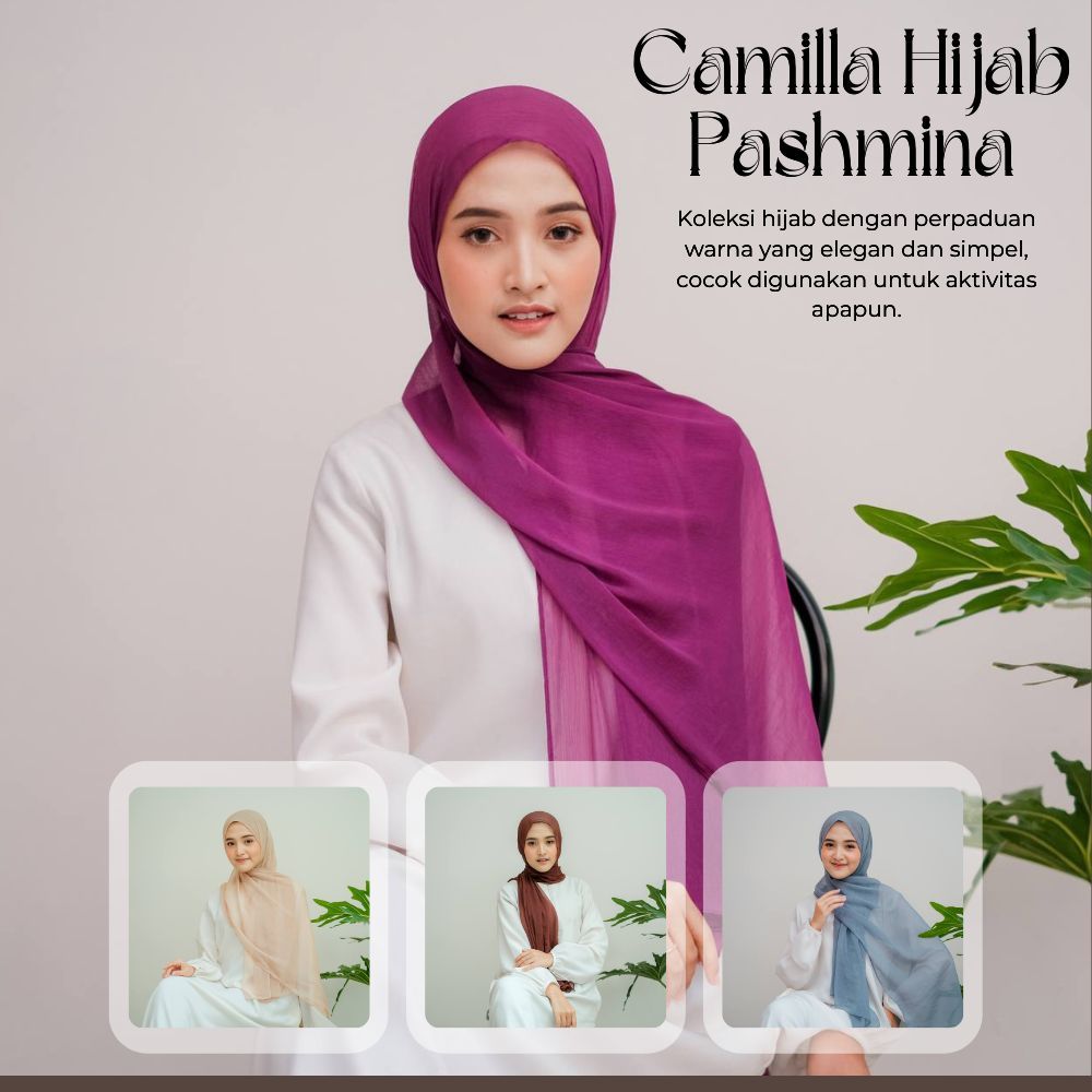 Muslim Hijab - Camilla Pashmina Adult Hijab Matt Shimmer Yoryu Silk Premium | Shopee Malaysia