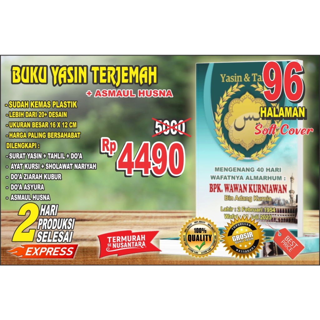 Yasin BOOK 96 PAGES, ARABIC TRANSLATION + ASMAUL HUSNA | Shopee Malaysia