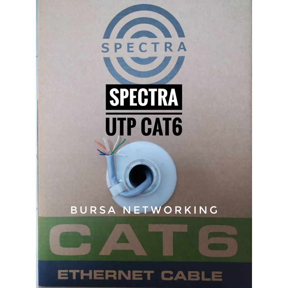 Spectra UTP Cat6 Indoor Lan Cable, Gray 305 meters, Internet Wifi Cable ...