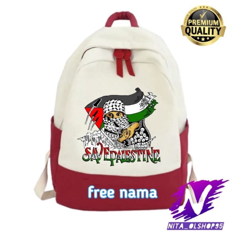 Save Palestine character children's backpack, Palestine backpack ...