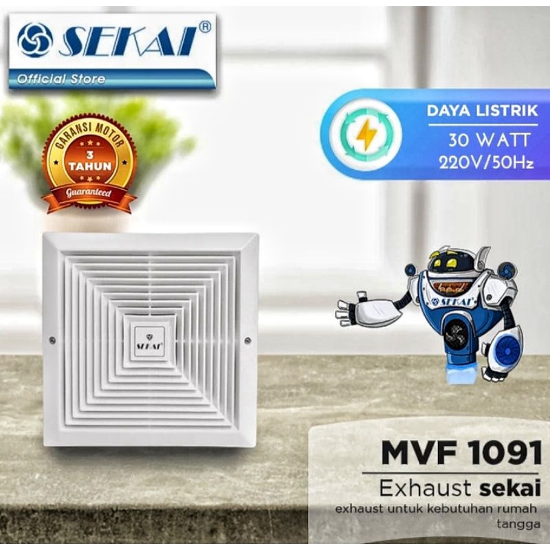 Sekai MVF1091 10 inch Exhaust Fan/10" 25cm Sekai MVF 1091 10 inch Ceiling Exhaust Fan | Shopee ...