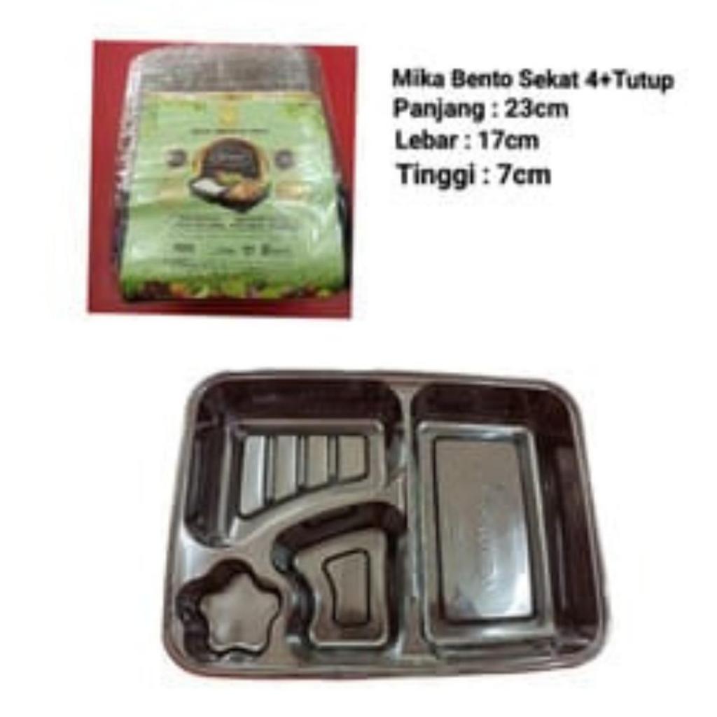 HITAM Mika BENTO PET ECO 50'S/MIKA BENTO 50'S Black Color Plastic Lid ...