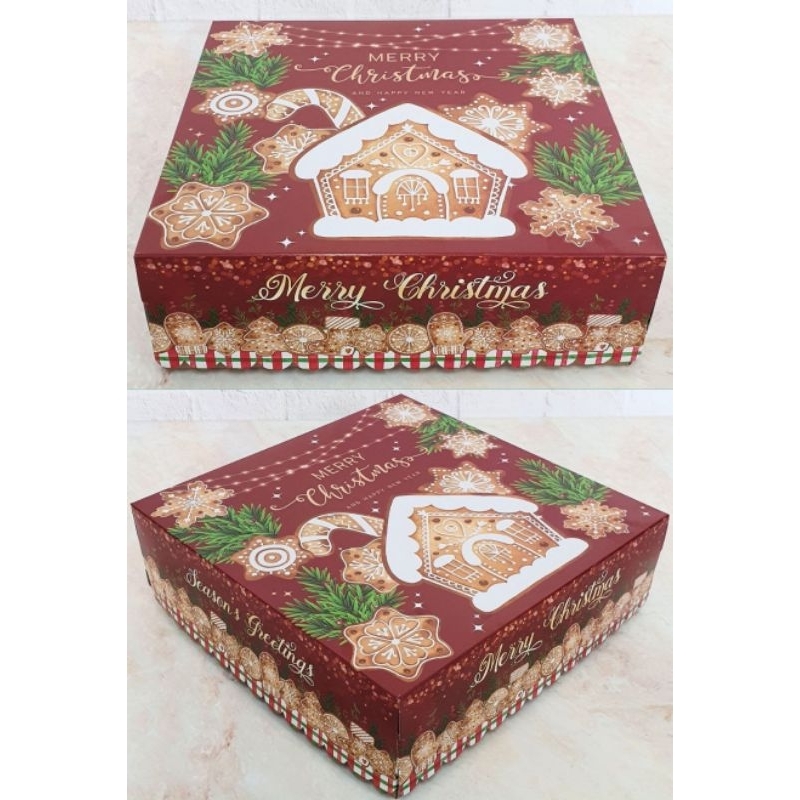 Christmas Cake Box 25x25 x 8 Cake Box Christmas Hampers Economical ...