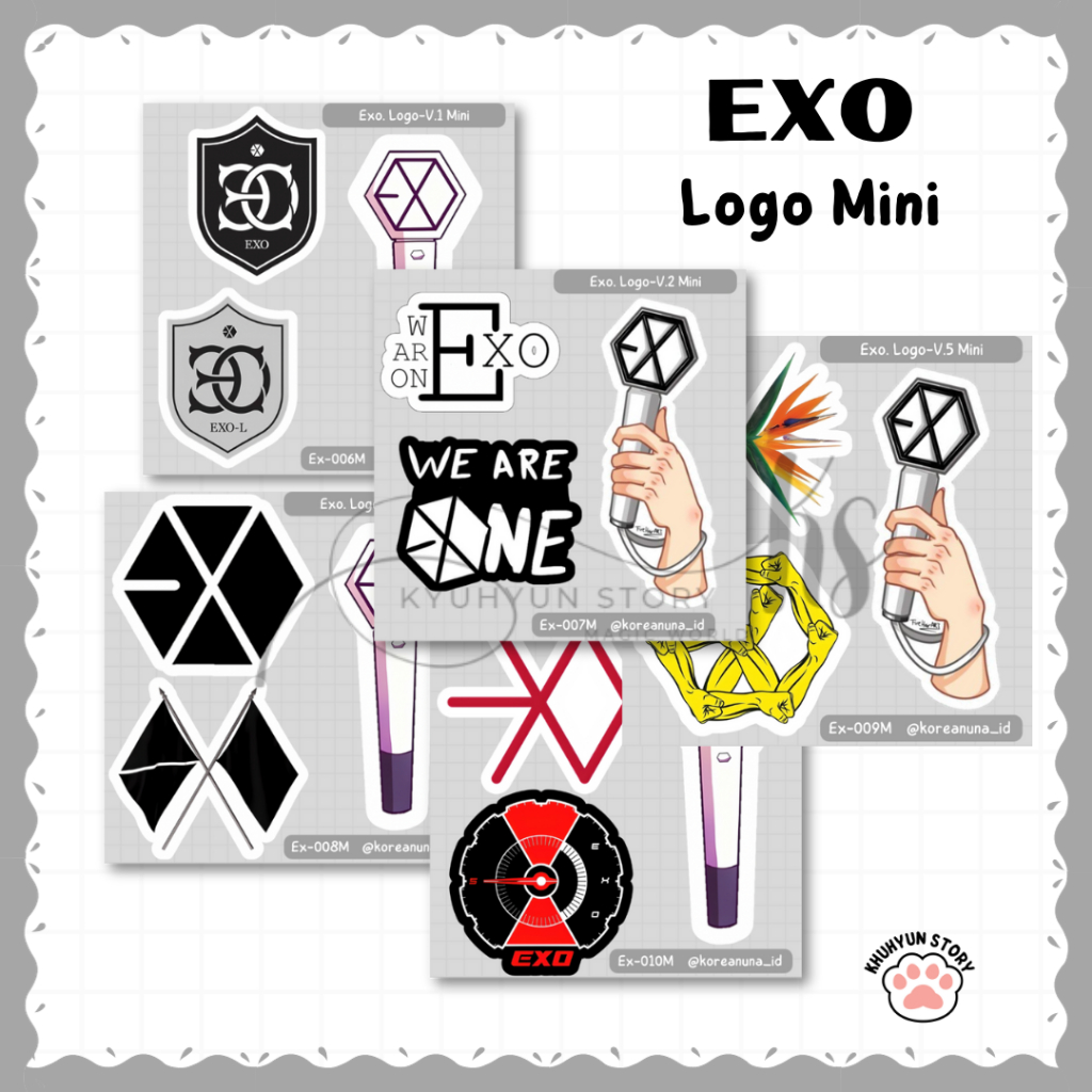 HP Kpop Sticker Exo ExoL Logo Cute Aesthetic Deco Sticker Laptop Cell ...