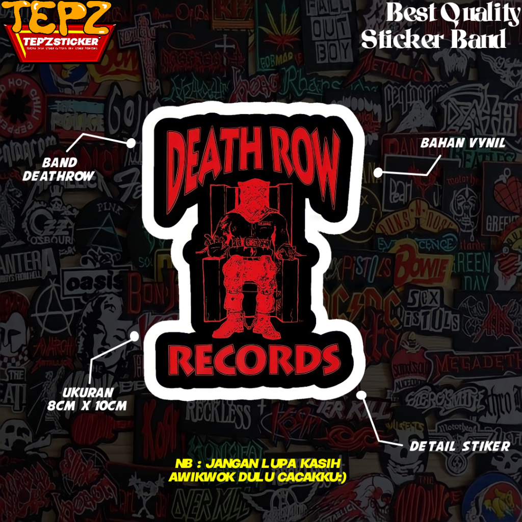 Sticker STICKER (BAND DEATH ROW) BAND STICKER|Metal STICKERS|Tumblr ...