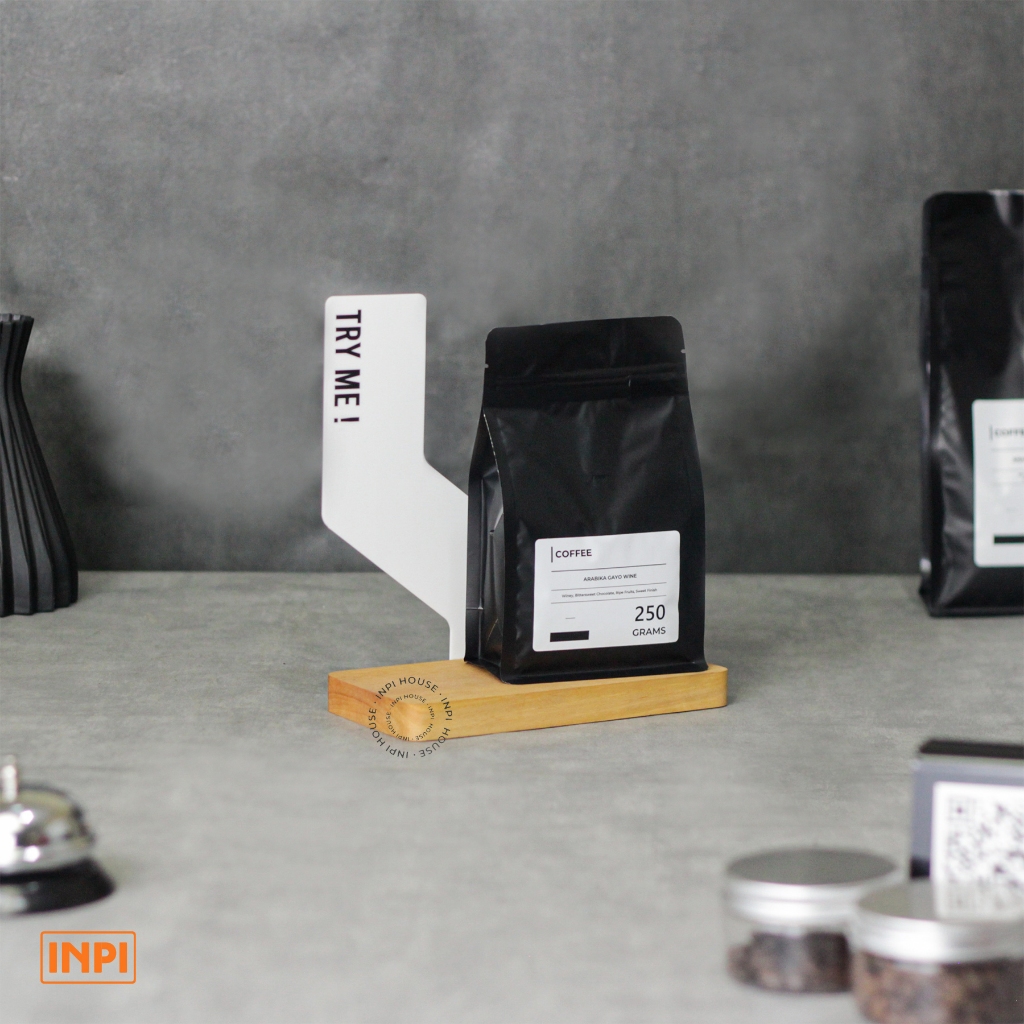KAYU Acrylic Wood Coffee Bean Display Rack - INPI House | Shopee Malaysia
