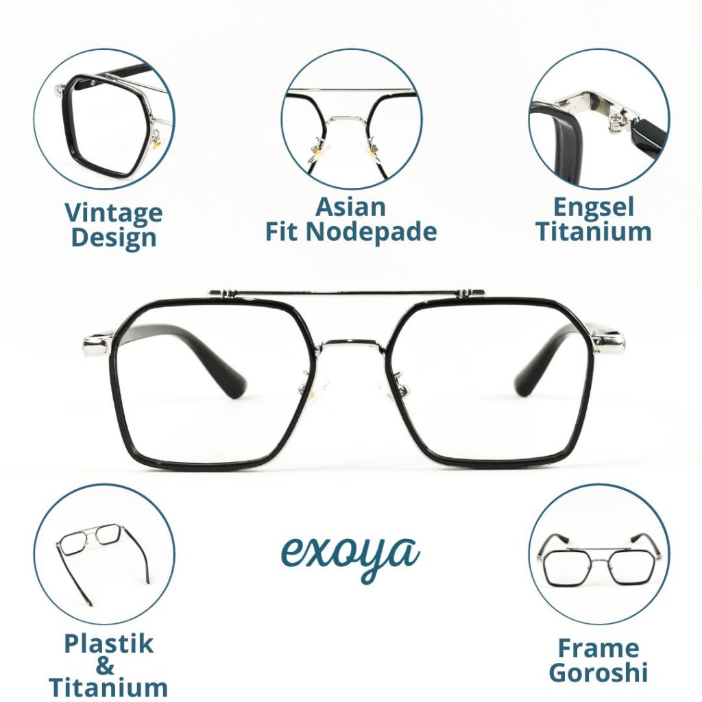 Exoya - Goroshi Tony Stark Glasses Frames | Shopee Malaysia