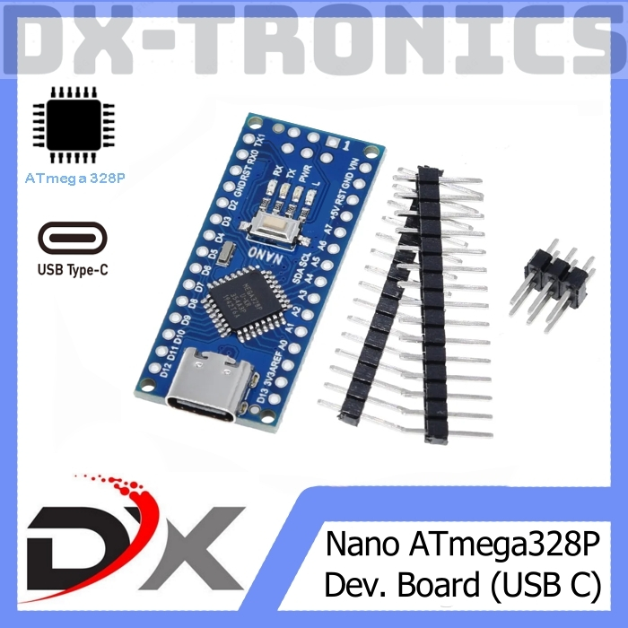 Nano Atmega328 + CH340 CH340G Arduinoo Nano USB Type C USB-C | Shopee ...