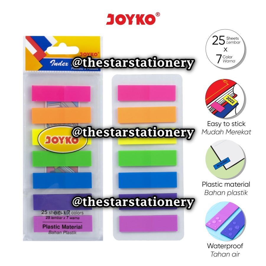 (1 Set) WHOLESALE Joyko IM-30 Plastic Square Memo Divider 7 Colors ...