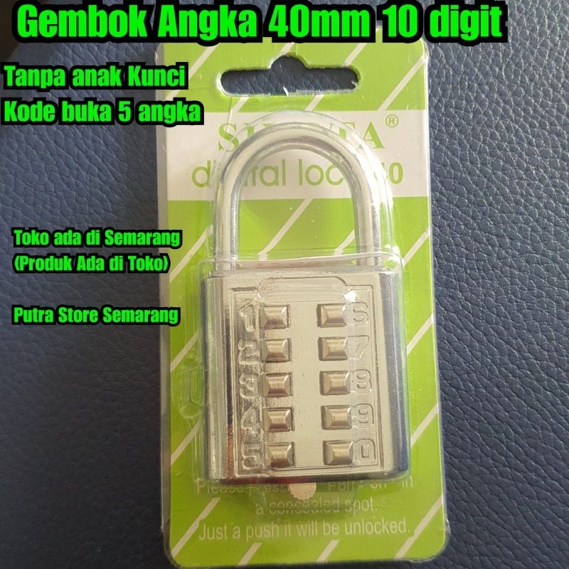 40mm 10 digit number padlock 40mm pin padlock large code padlock 10 ...