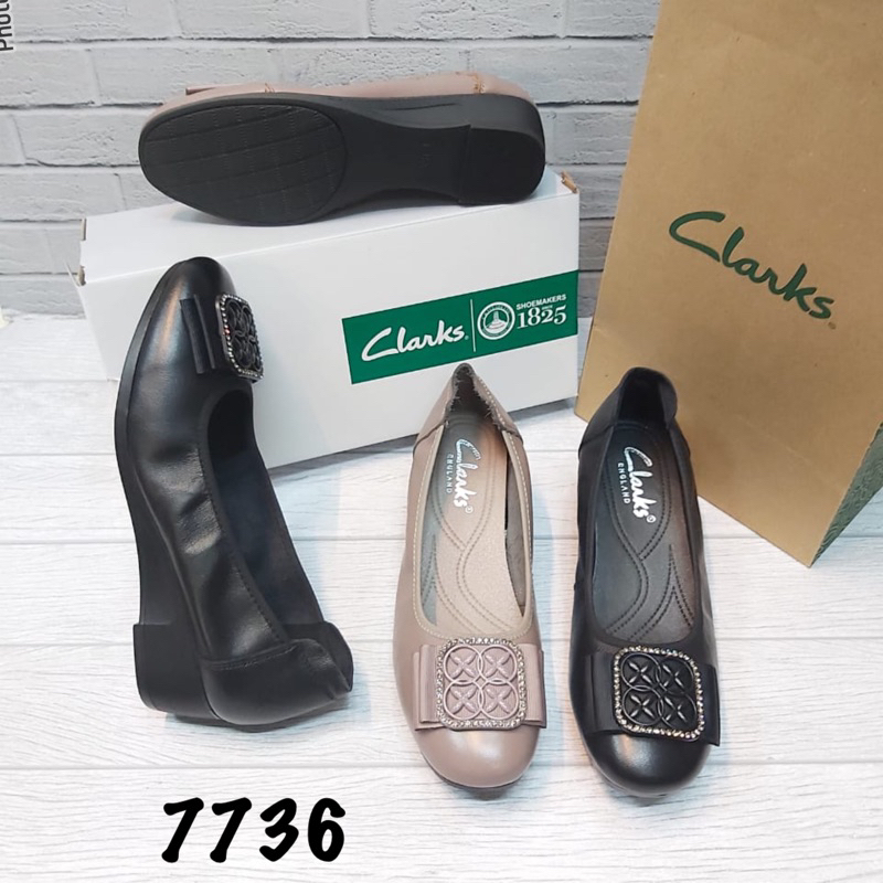 Clarks RG-7736/YC-7736 Leather Wedge 4cm/Wedges Clark/Women's Leather ...