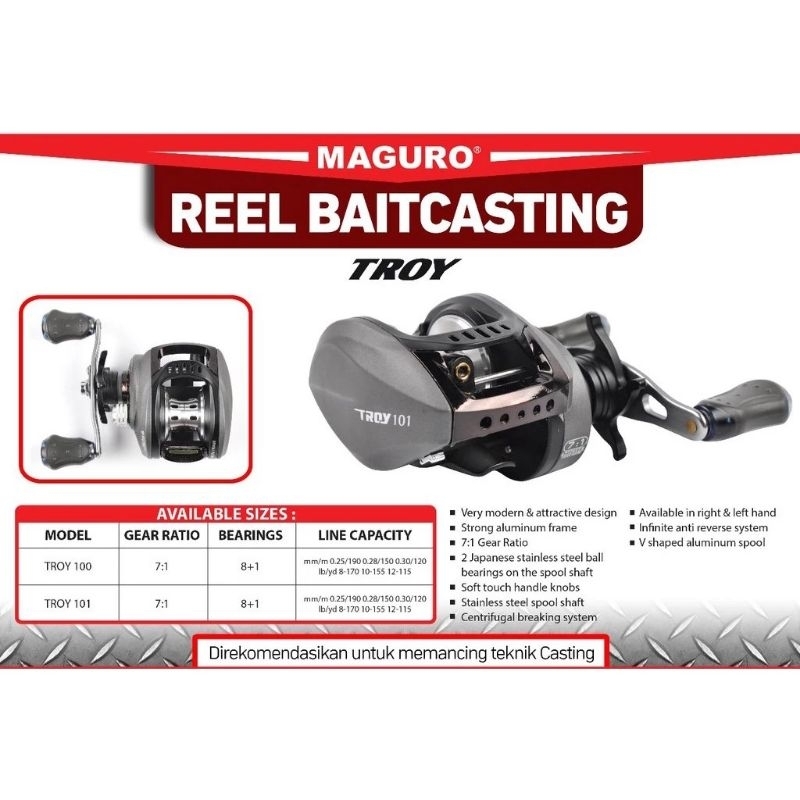 Bc REEL MAGURO TROY 101 | Shopee Malaysia
