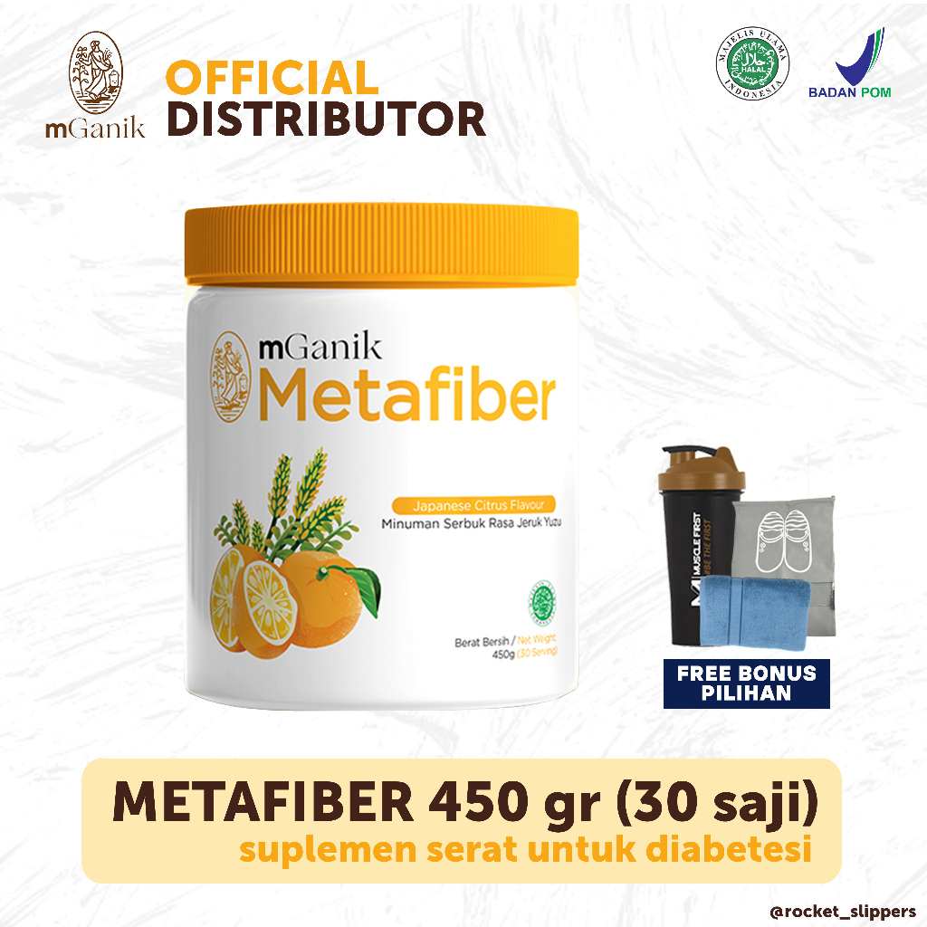 Mganik METAFIBER 450gr Gram 30 Serving Fiber Beverage For Diabetes M ...