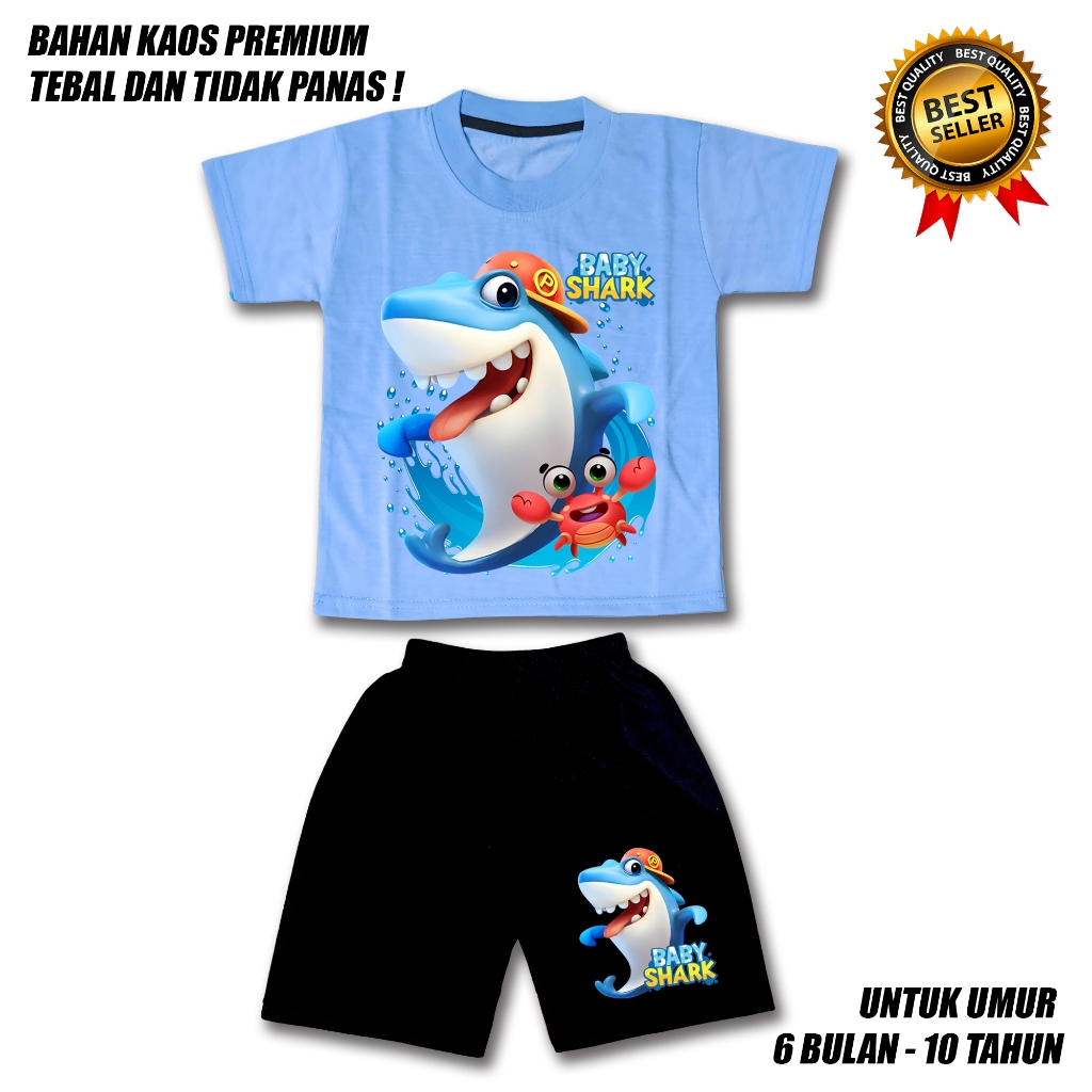 Baby SHARK BOY'S SET PREMIUM MATERIAL / BOY'S SET AGE 0-10 YEARS / BABY ...