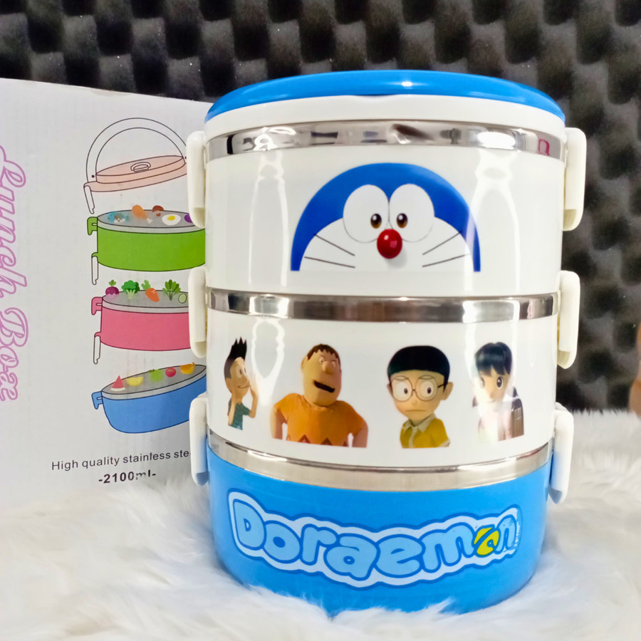 Doraemon Lunch Box/3-Tier Stainless Lunch Box | Shopee Malaysia
