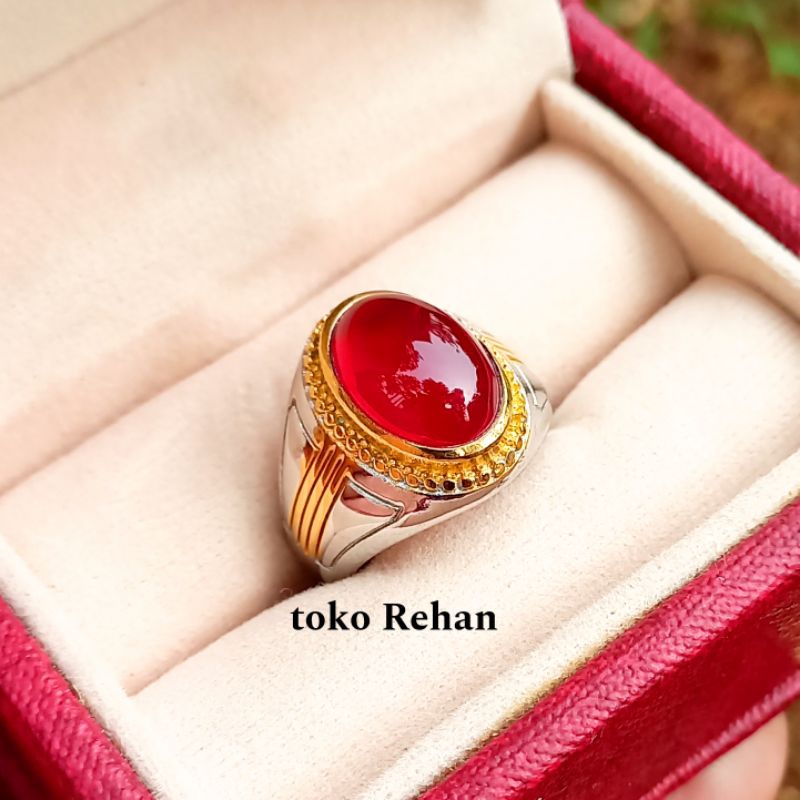 Red BARON STONE Ring Original NATURAL STONE | Shopee Malaysia