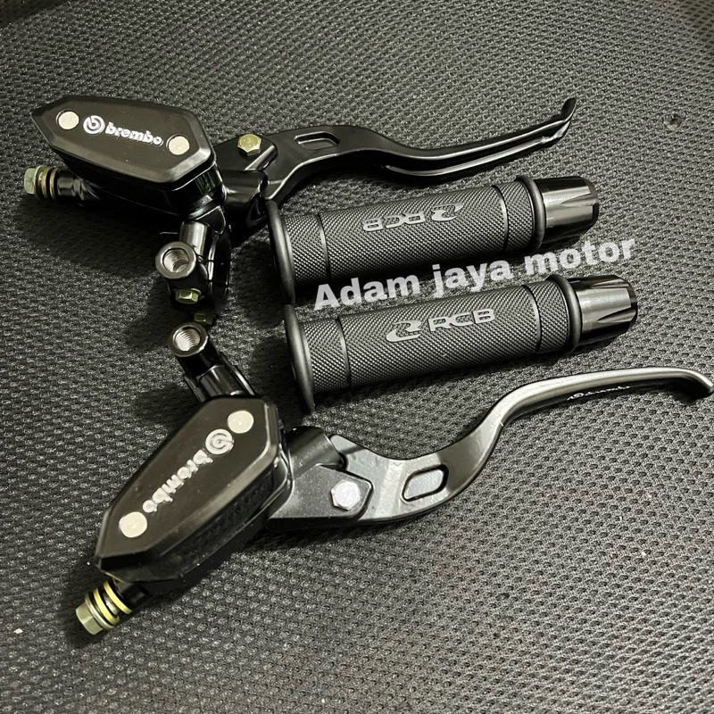 Full Black 3in1 Brake Master Package 2 Oval Tubes + RCB HG55 Handgrip ...