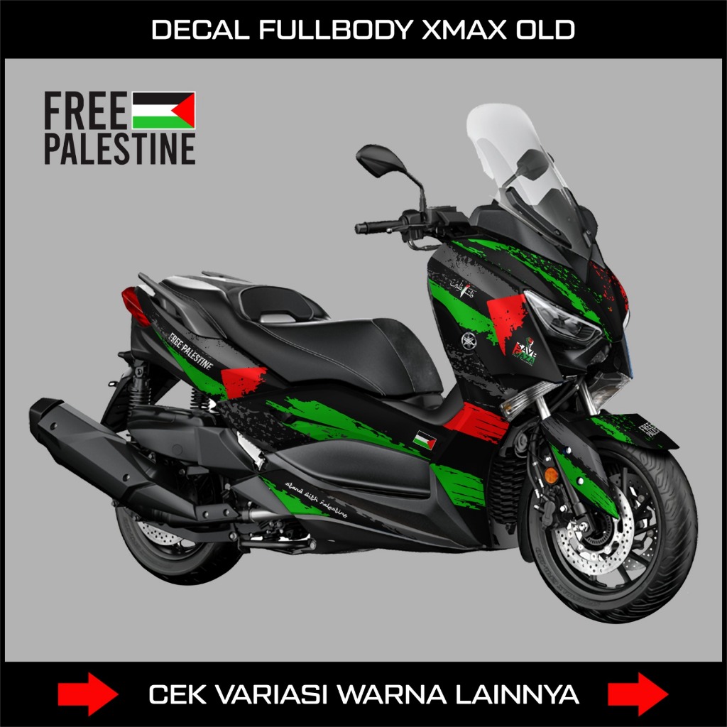 Sticker DECAL XMAX 250 OLD PALESTINE Edition/STICKER FULL BODY YAMAHA ...