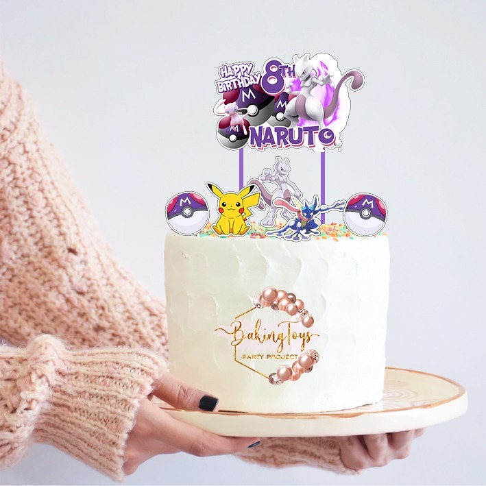 Mewtwo Pokemon - Birthday Cake Topper / Birthday Cake Decoration ...