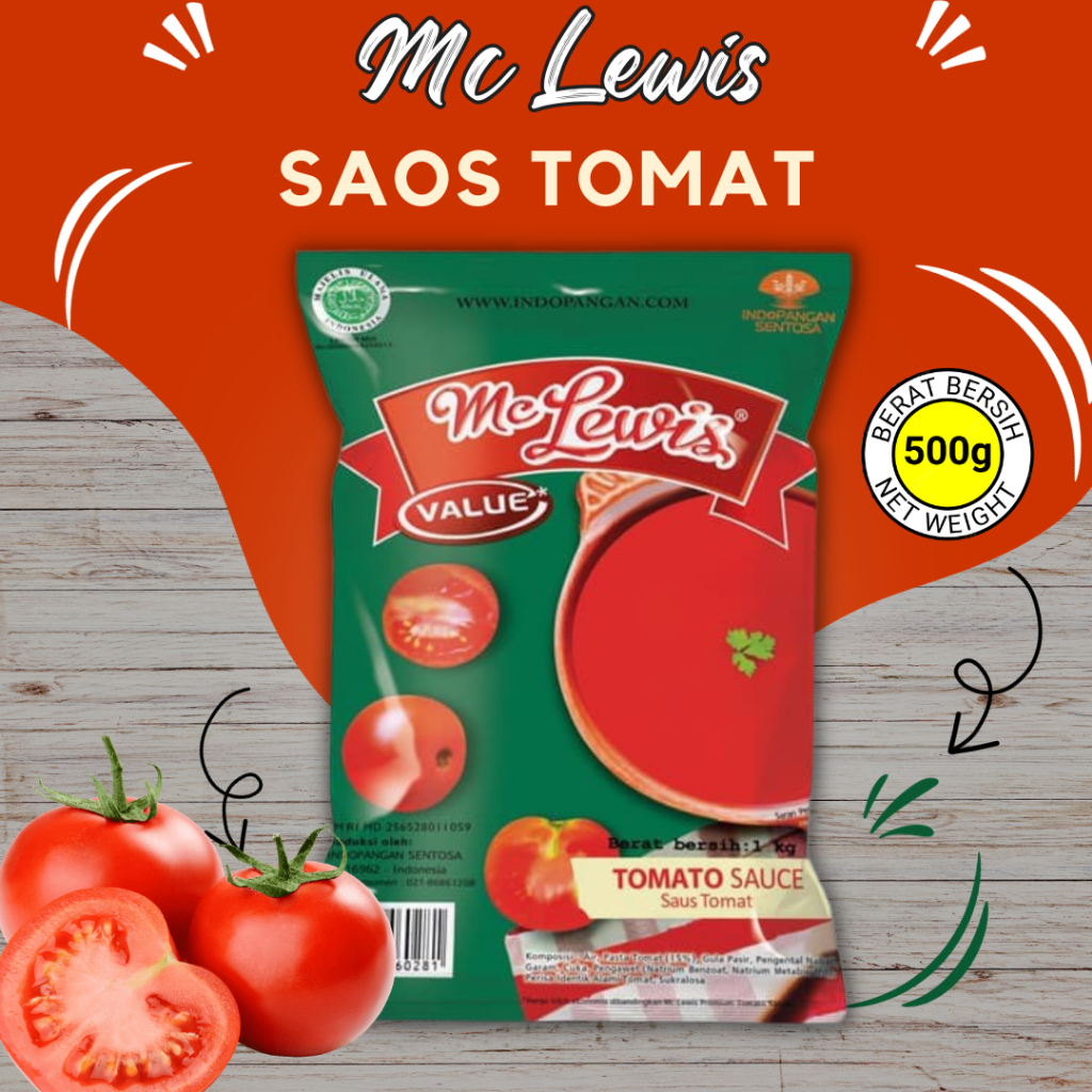 Mc lewis Tomato Sauce 500Gram - mc lewis Tomato Sauce Value 500gr - mc ...