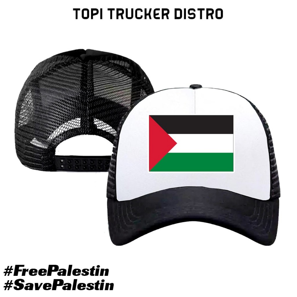 Men's and Women's Mesh Trucker Hats Customn Free Palestine Screen ...