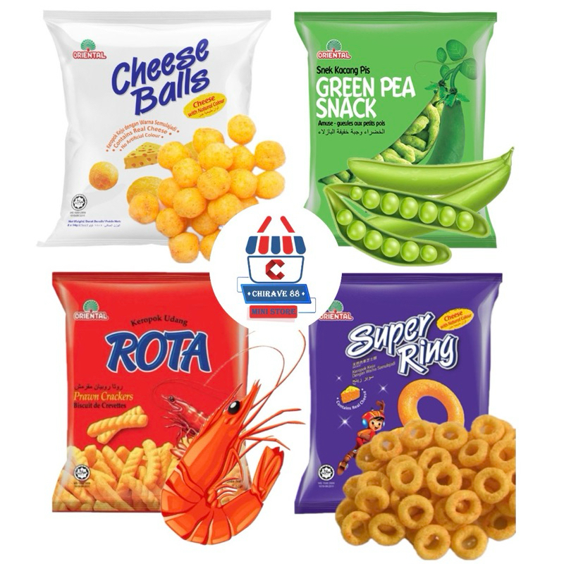 Oriental Snack - Cheese Balls - Super Ring - Green Pea Snack - Rota ...