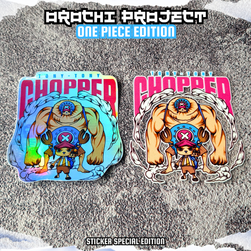 Sticker Sticker Tony Tony Chopper One Piece Hologram DTF Laptop hp ...