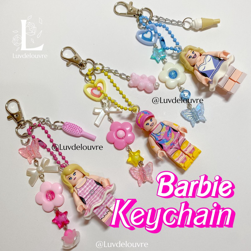 GANTUNGAN Barbie KEYCHAIN MINI FIGURES LEG0 BEADS BEADS COUPLE KEYCHAIN ...