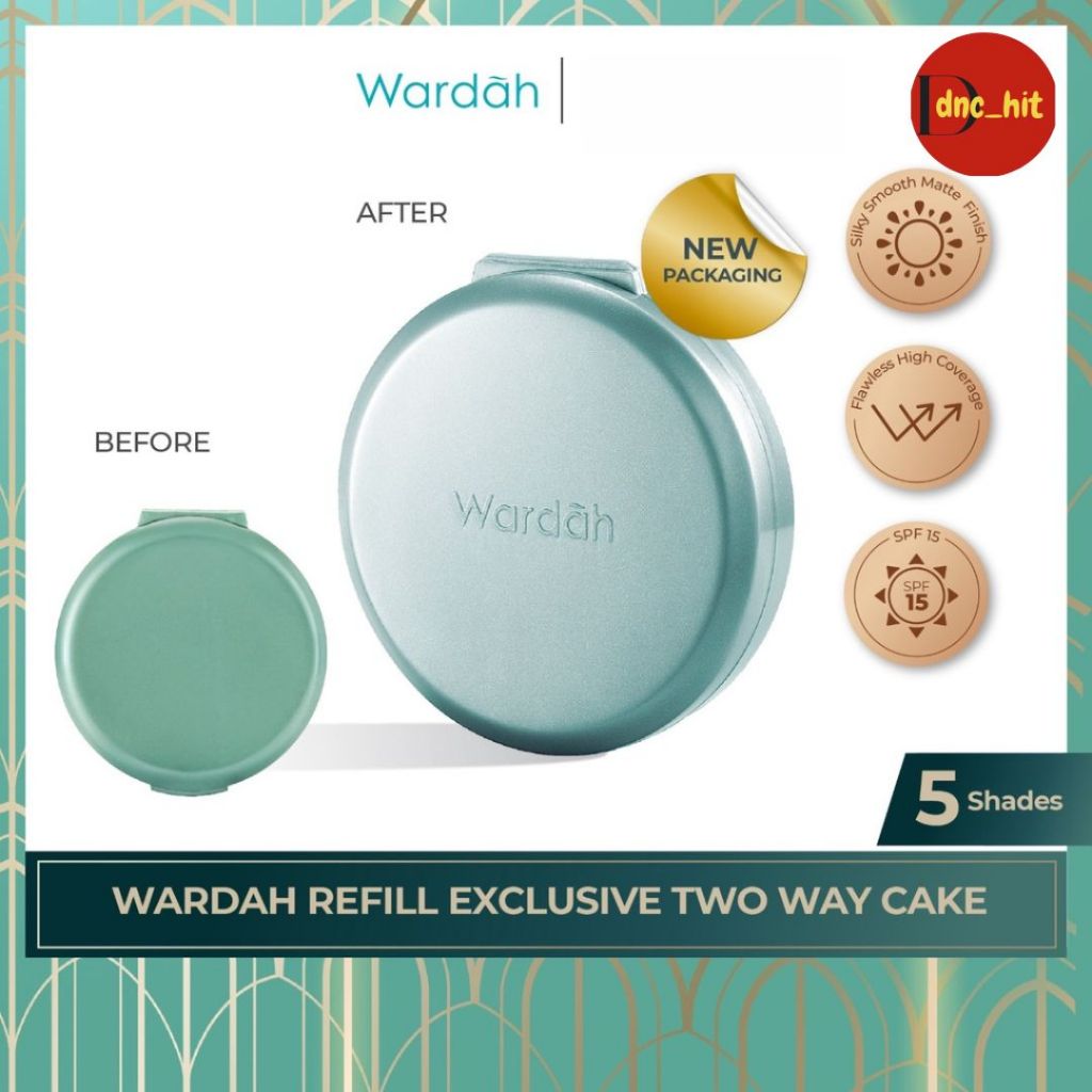 Wardah REFILL Exclusive Two Way Cake - SPF 15 PA Compact Powder Powder ...