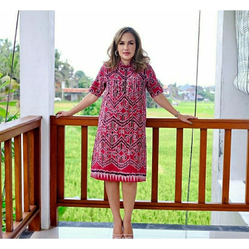 COUPLE CLOTHES PUA KUMBU THICK MARUN DRESS | Shopee Malaysia