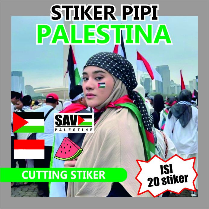 Palestine Flag Cheek STICKER/SAVE PALESTINE STICKER/SAVE PALESTINE ...