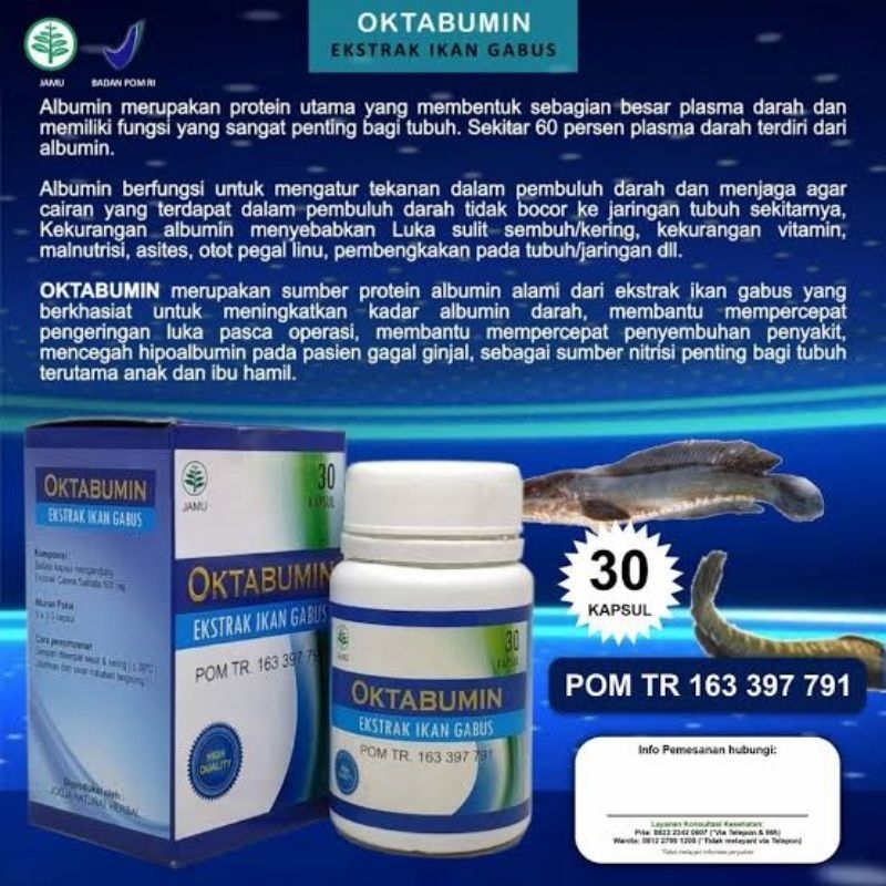 Oktabumin Snakehead Fish Extract 30Kap | Shopee Malaysia