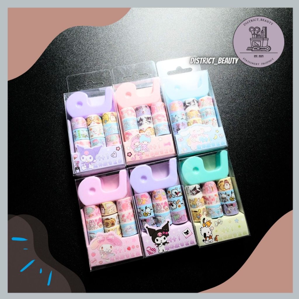 Washi TAPE SANRIO Cute FREE DISPENSER MINI Insulation Paper SANRIO Cute ...