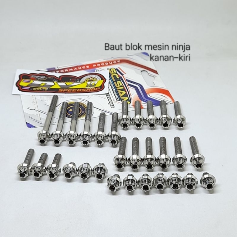 MESIN Ninja r rr Right Left stainles Crankcase Bolt set original ...