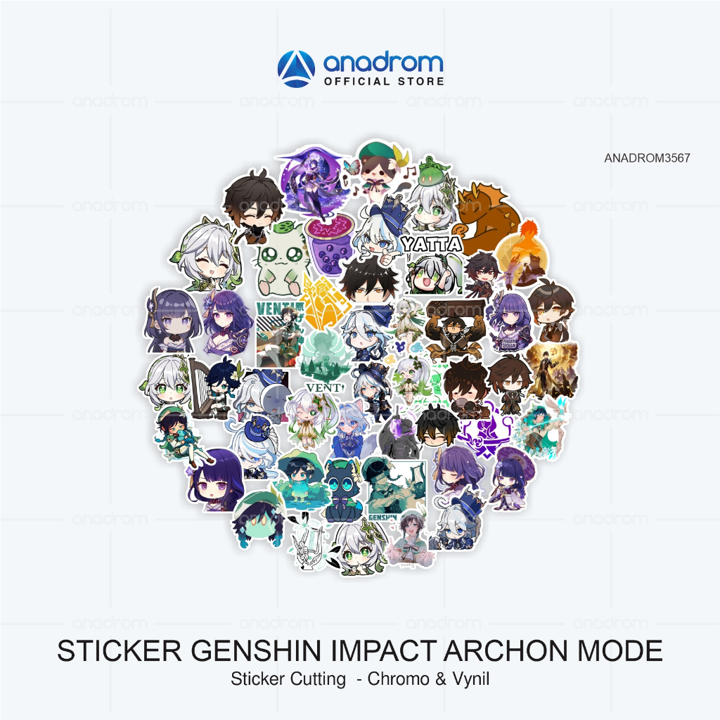 Genshin Impact Archon Mode Sticker | Genshin Impact Character Sticker ...