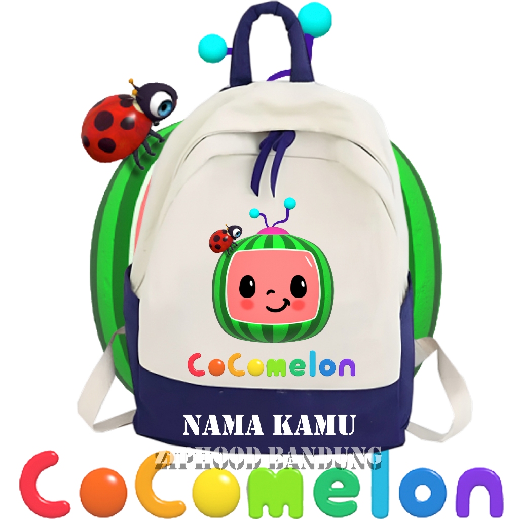 (Free Name) Children's School Backpack With The Latest Cocomelon Logo ...