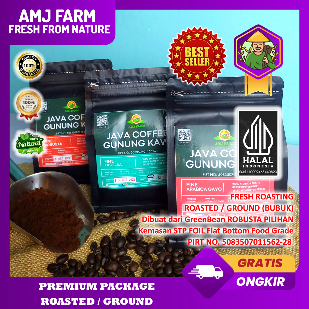 Premium PACKAGING 250 grams PURE Gunung Kawi Robusta Coffee Powder ...